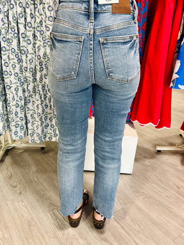 LES MIDRISE JUDY BLUE KICK FLARE - Shop Southern Melon Boutique