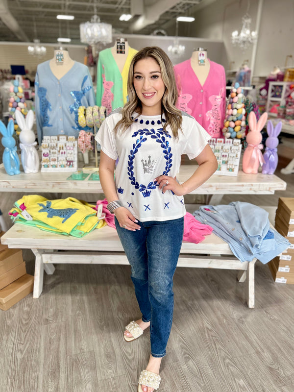 White Queen of Tequila Tee QUEEN OF SPARKLES - Shop Southern Melon Boutique