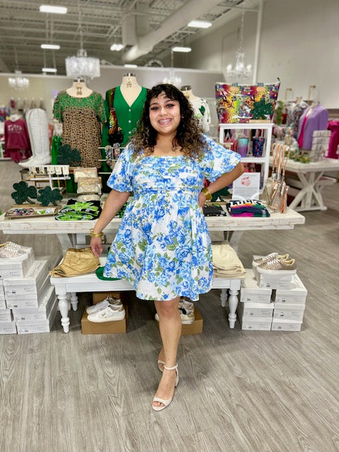 ERICA FLORAL MIDI DRESS - Shop Southern Melon Boutique