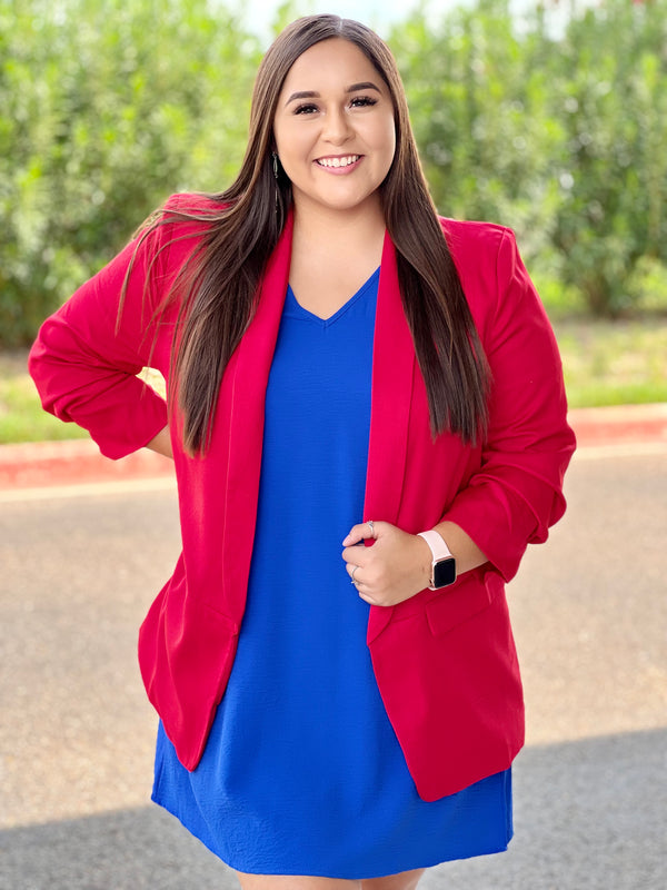 JESSIE RED BLAZER - Shop Southern Melon Boutique