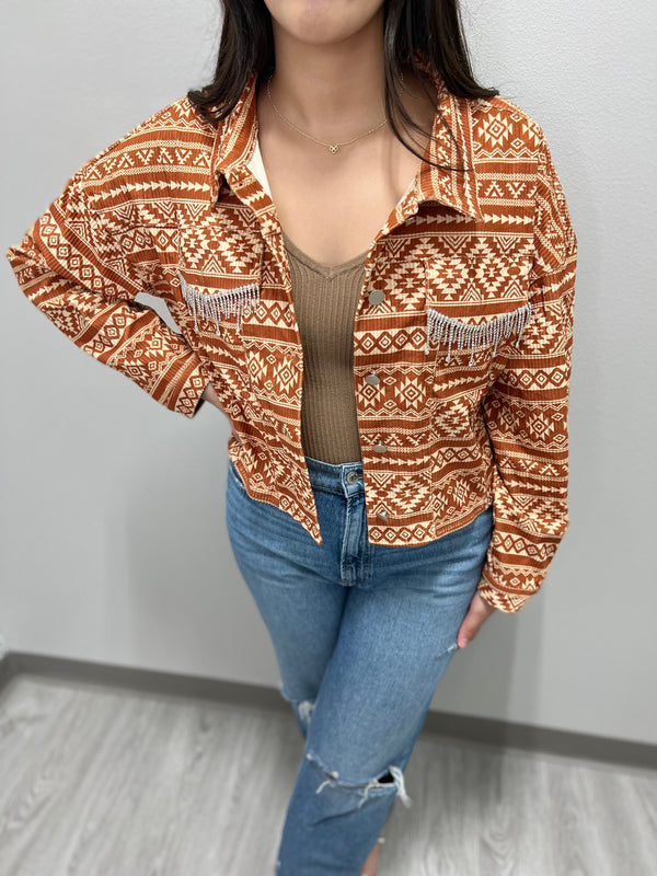 AZTEC YELLOW SHACKET - Shop Southern Melon Boutique