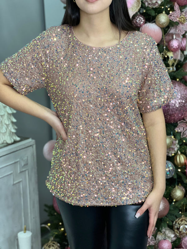 VIXEN MULTI SEQUIN TOP - Shop Southern Melon Boutique