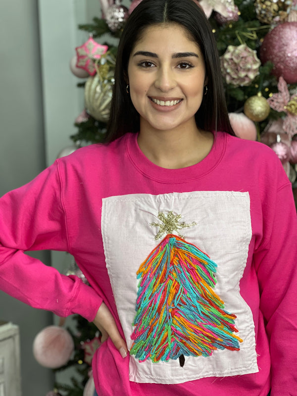 MAVIS MULTI COLOR TREE SWEATER - Shop Southern Melon Boutique