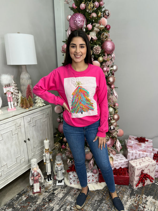 MAVIS MULTI COLOR TREE SWEATER - Shop Southern Melon Boutique