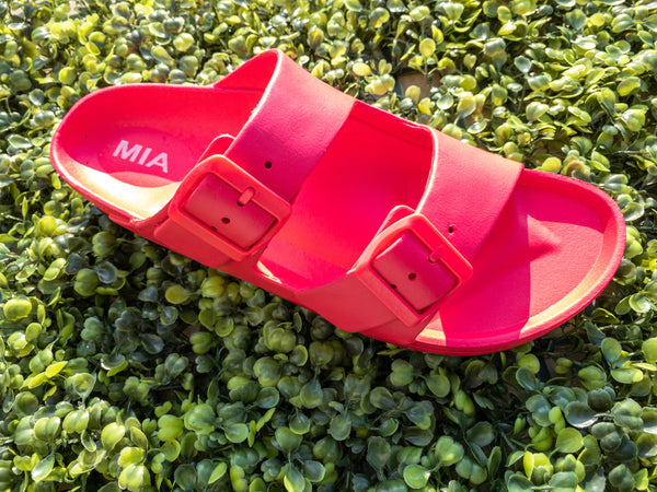 HOT PINK MIA SLIDES - Shop Southern Melon Boutique