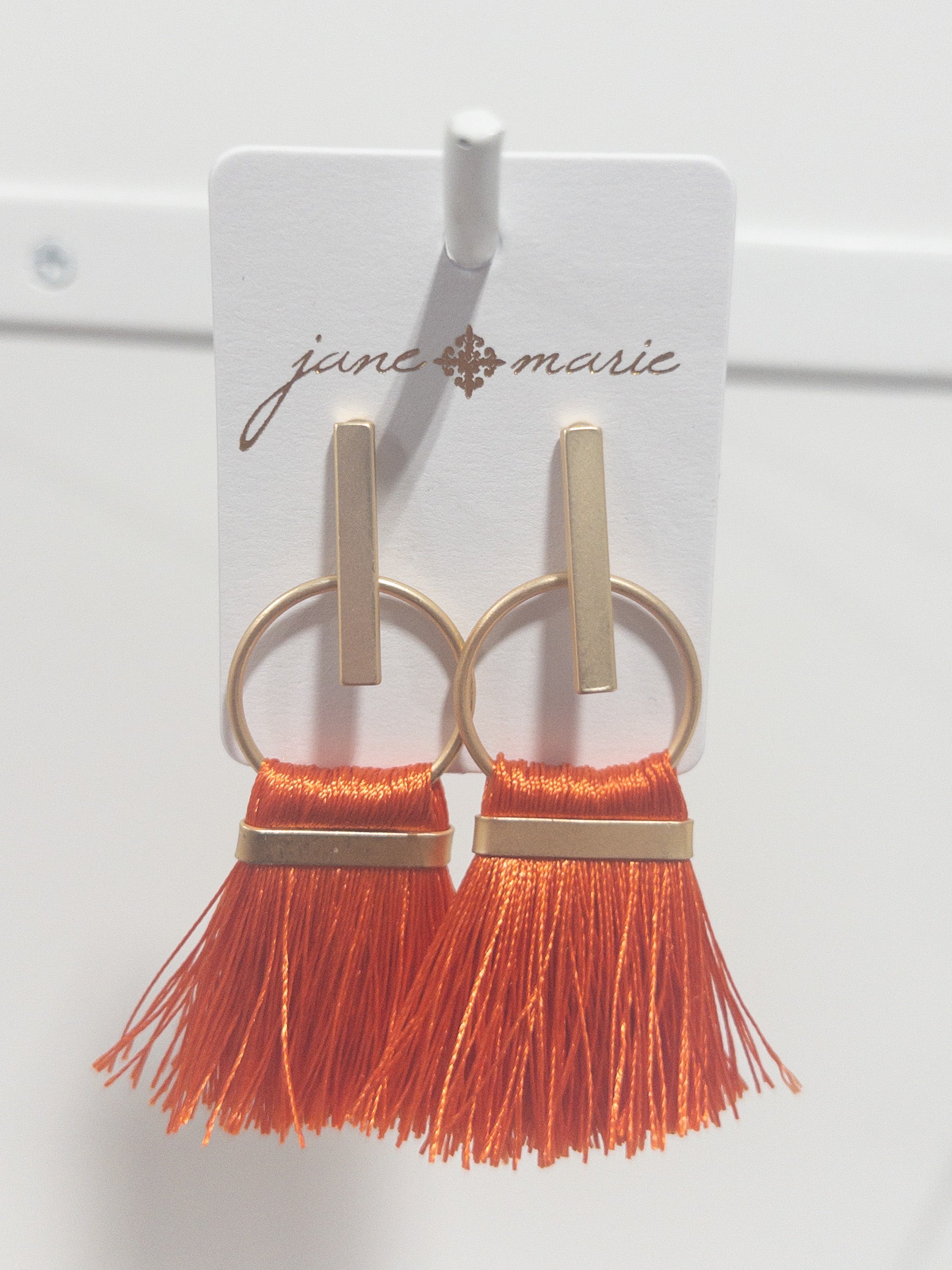 JANE MARIE ORANGE TASSEL DROP - Shop Southern Melon Boutique