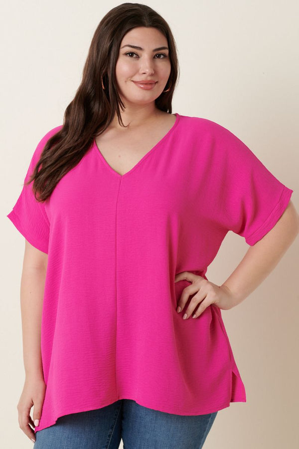 VICKY HOT PINK BLOUSE - Shop Southern Melon Boutique